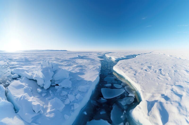 Wide-angle Shot of a Vast, Waterlogged Landscape Stock Image - Image of ...