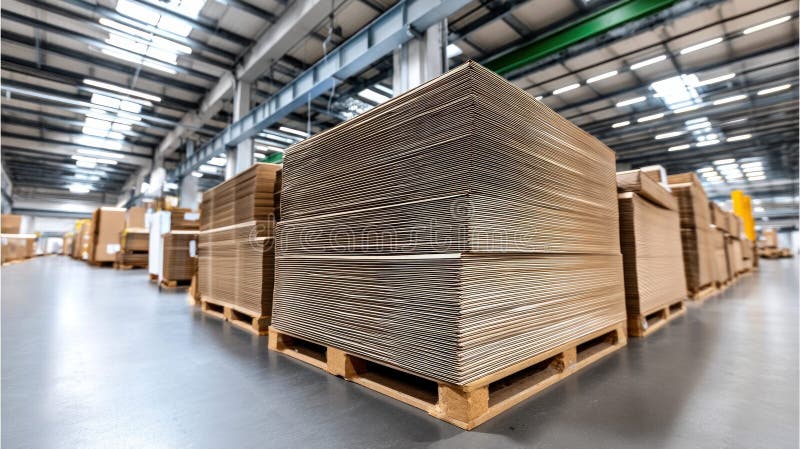 A Wide Angle Shot of a Warehouse Stacked with Large Quantities of ...