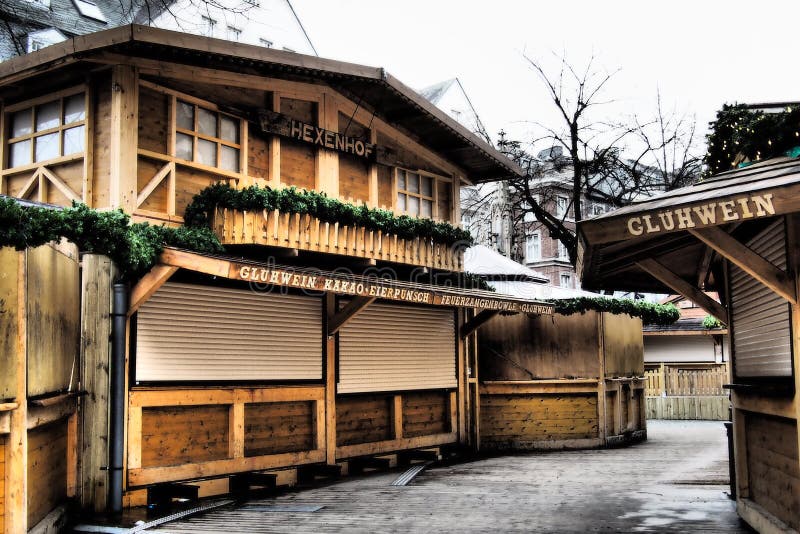 Wide Angle Shot of a Wooden Building Surrounded by Others Editorial ...