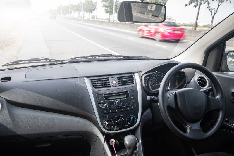 Wide Angle, Small Car Interior Stock Photo - Image of interior, elegant ...