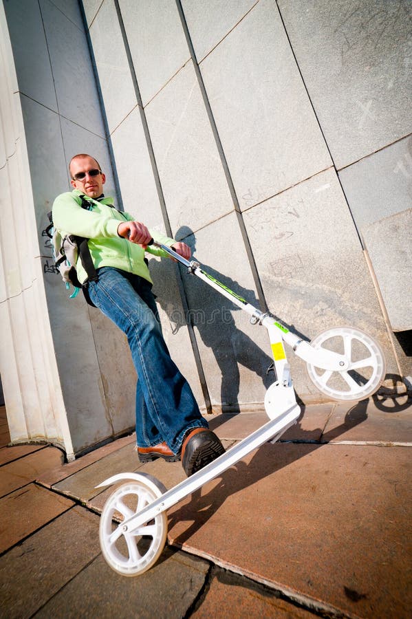Wide Angle Portrait of Man from Above Stock Photo - Image of pockets ...
