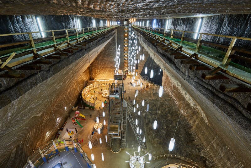 Salt mine underground stock image. Image of gallery, crystal - 85267305