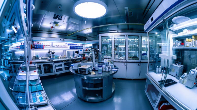 AI-Driven Pharmaceutical Research Lab with Modern Drug Display Stock ...