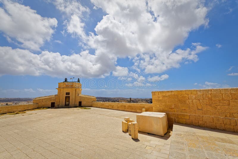 Wide Angle View of the Citadel Square, Victoria, Gozo Stock Photo ...