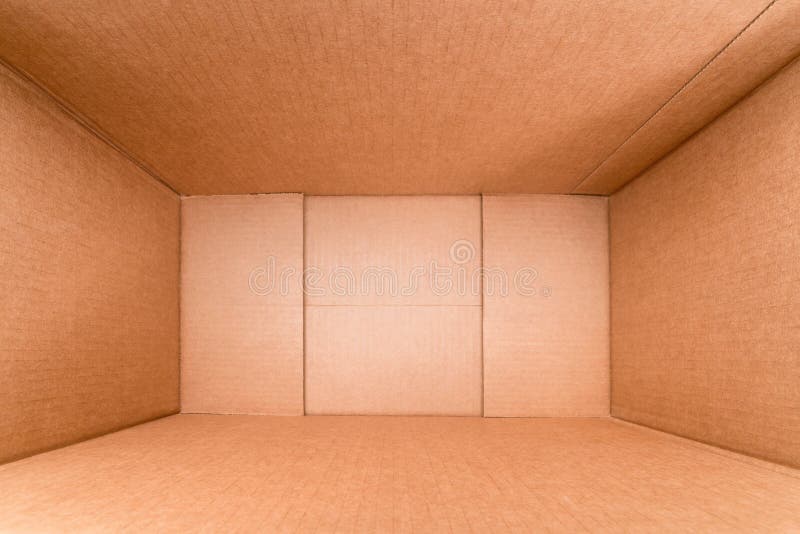 Wide Angle View Inside Cardboard Box Stock Photo - Image of cardboard ...