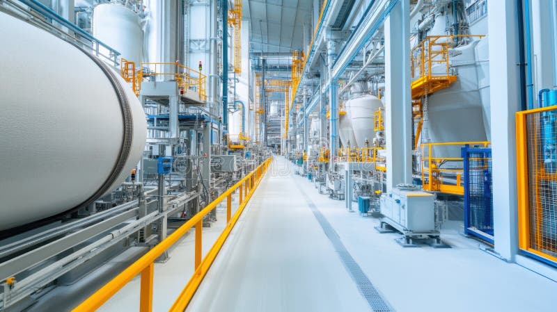 Modern Cement Production Facility with Advanced Automation Technology ...