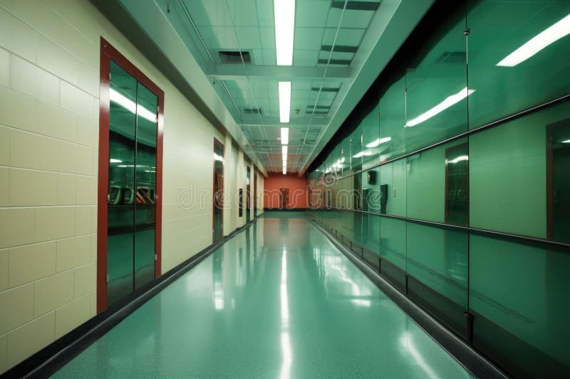 Wide-angle View of a Modern, High-tech Data Center Stock Illustration ...