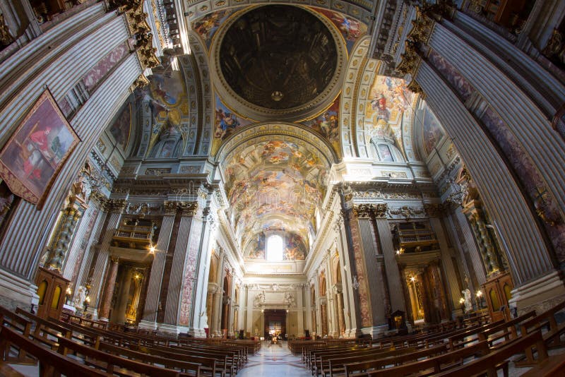 Ceiling Fresco of Sant Ignazio, Rome Stock Image - Image of ignatius ...