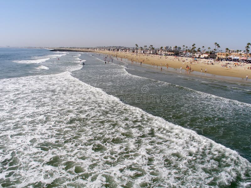 Wide Angle View of Sea and Shore Stock Photo - Image of water, relaxing ...