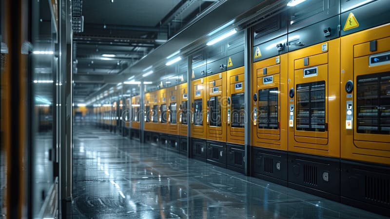 Wide-angle View of a Smart Locker System, Illustrating Its Versatility ...