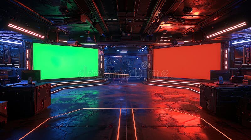 Futuristic Tv Studio Green Screen Stock Photos - Free & Royalty-Free ...