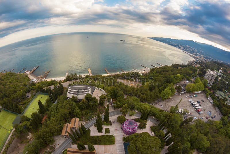 Wide Angle View To Sea and Beach Stock Photo - Image of beach, angle ...