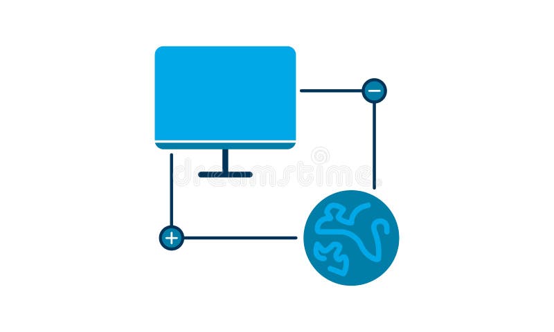 Wide Area Network WAN Icon Vector Illustration. Stock Vector ...
