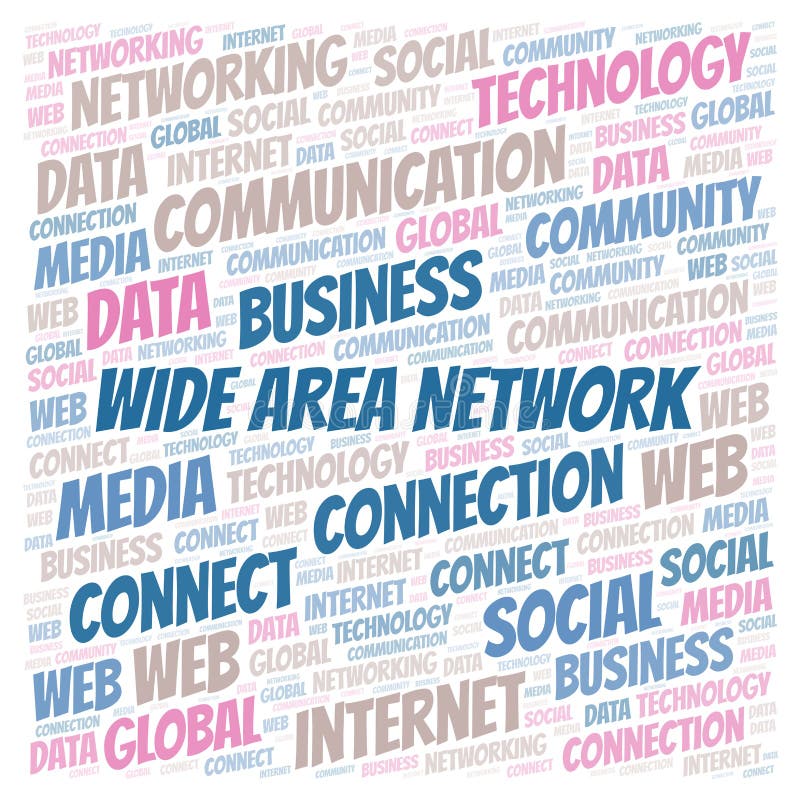 Wan Wide Area Network Internet Concept with Icon Set Template Banner ...