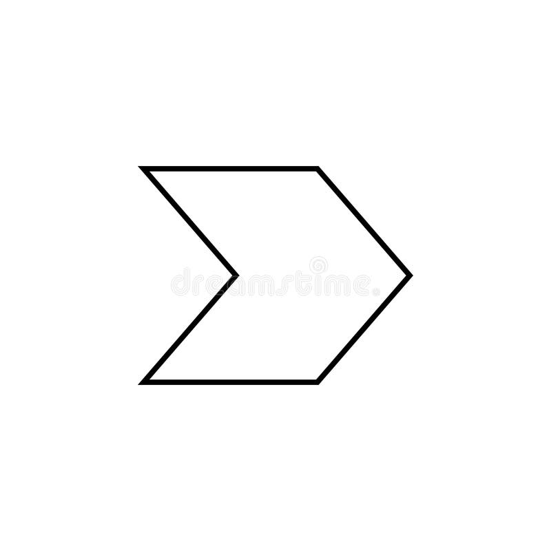Wide Arrow Icon. Thin Line Icon for Website Design and Development, App ...