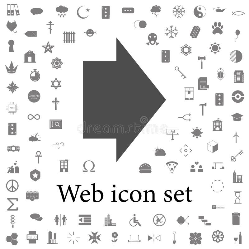 Wide Arrow Icon. Web Icons Universal Set for Web and Mobile Stock ...