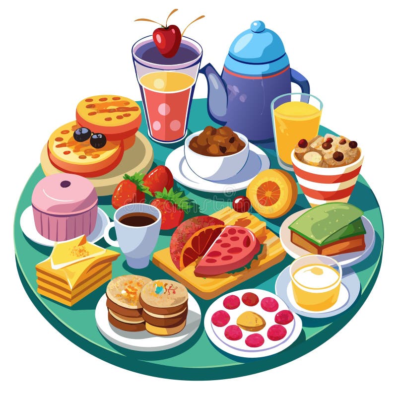 A Wide Assortment of Breakfast Foods Presented on a Buffet Table. Stock ...