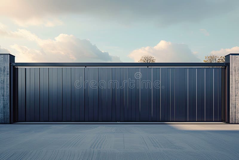 Wide Automatic Sliding Gate with Remote Control. Security and ...