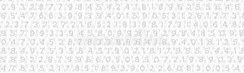 Wide Background Numbers. Abstract Data Pattern White Light Grey Stock ...