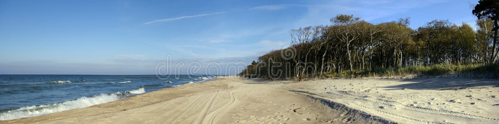 Wide beach panorama. stock image. Image of panoramic, saturated - 2155171