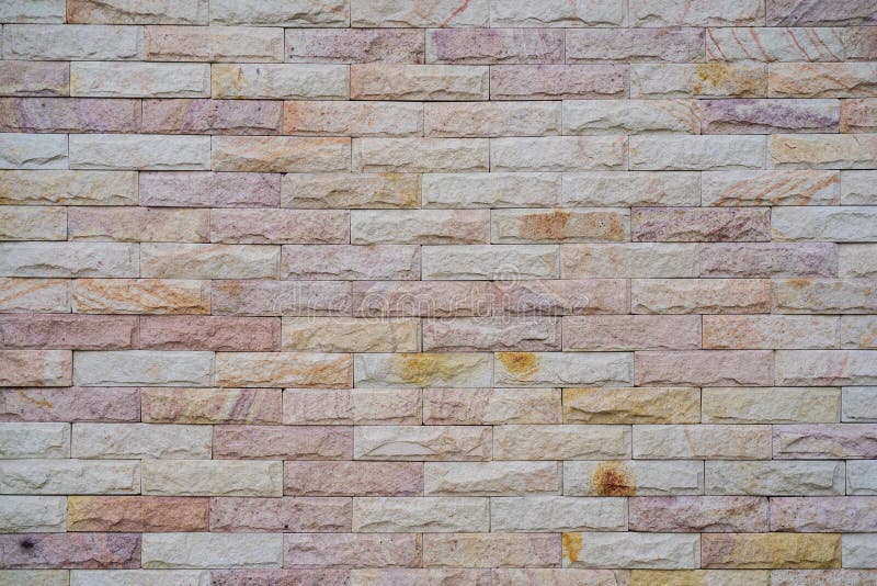 Wide Beige Brick Wall Background Texture. Home and Office Design ...
