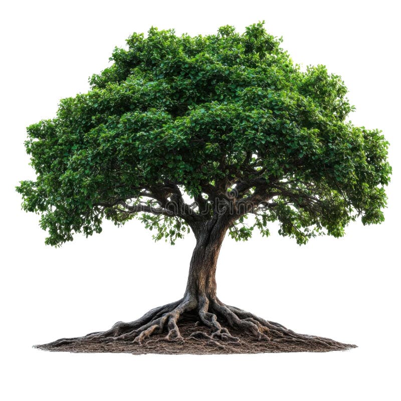 Wide and Big Tree Isolated on Transparent or White Background ...