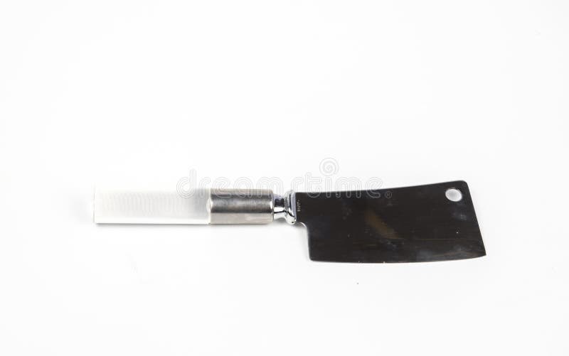 Wide Blade Knife on White Background Stock Image - Image of studio ...