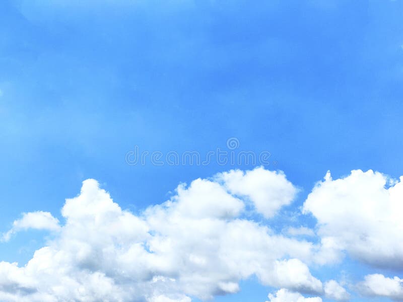 Wide Blue Sky with White Clouds in the Morning, Open Background Stock ...