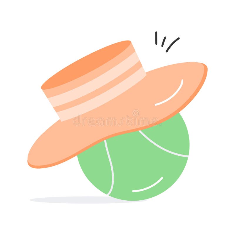 Wide Brimmed Cricket Hat for Sun Protection during Matches Stock Vector ...