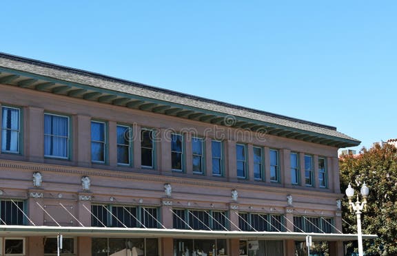 Wide Building with Many Windows Stock Image - Image of dwelling, flats ...