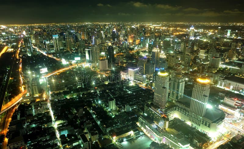 Wide city stock image. Image of panorama, night, building - 41297455