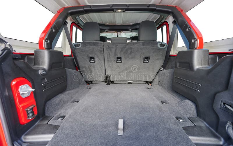 Wide clean empty car boot stock photo. Image of isolated - 255221614