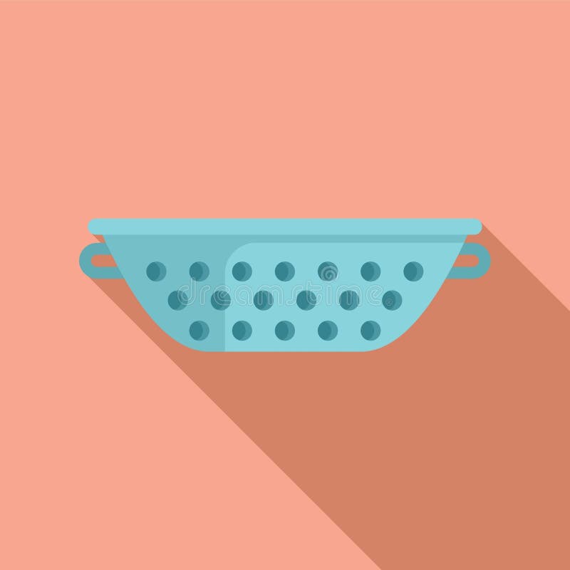 Wide Colander Icon Flat Vector. Metal Element Stock Vector ...