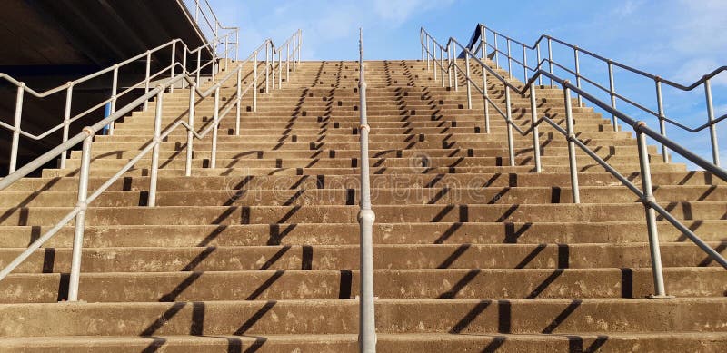 Wide Concrete Stairs Ascending Stock Image - Image of access, leading ...