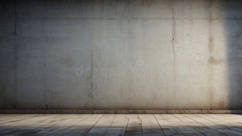 Wide Concrete Texture Background Wall with Floor Panorama for Composing ...