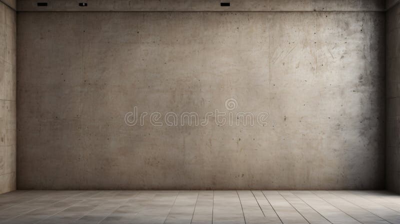Wide Concrete Texture Background Wall with Floor Panorama for Composing ...