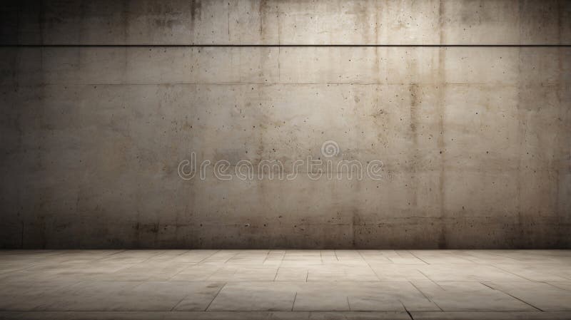 Wide Concrete Texture Background Wall with Floor Panorama for Composing ...
