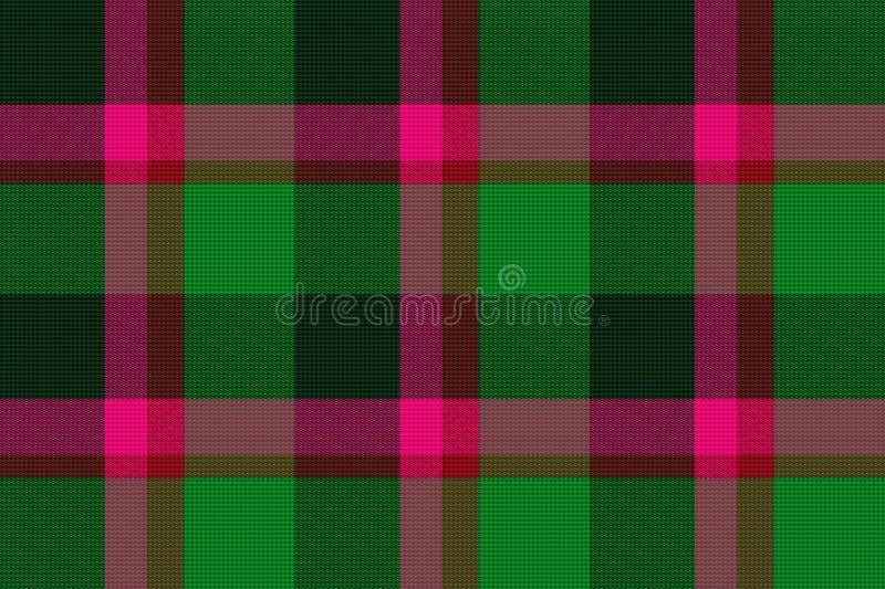 Wide Continuous Plaid Fabric Pattern Stock Illustration - Illustration ...