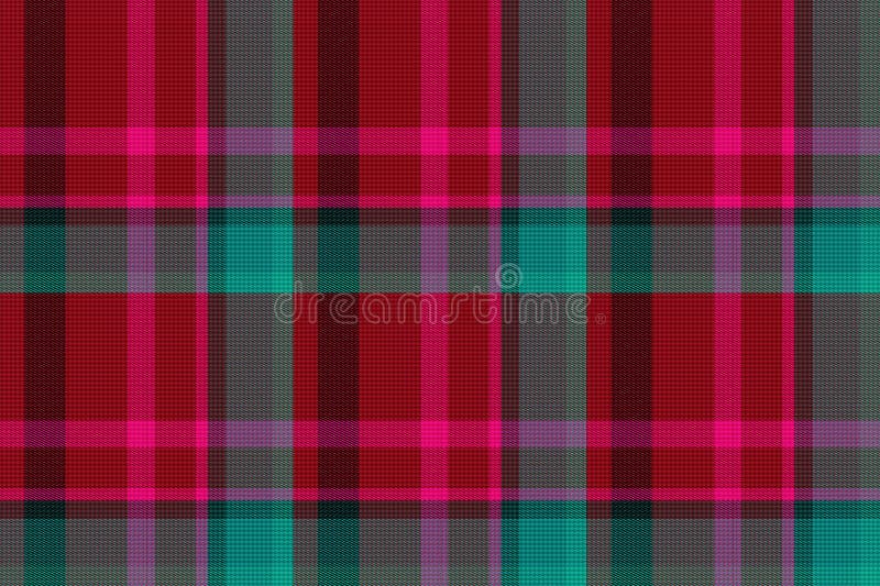 Wide Continuous Plaid Fabric Pattern Stock Illustration - Illustration ...