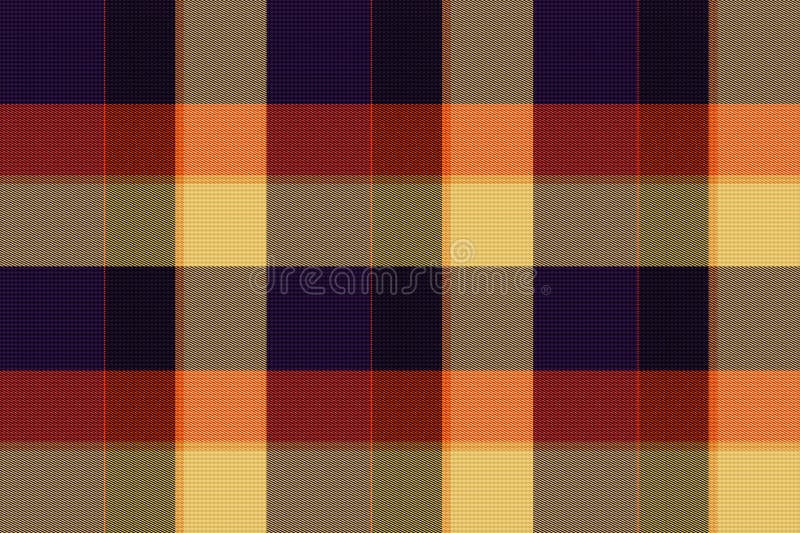 Wide Continuous Plaid Fabric Pattern Stock Illustration - Illustration ...