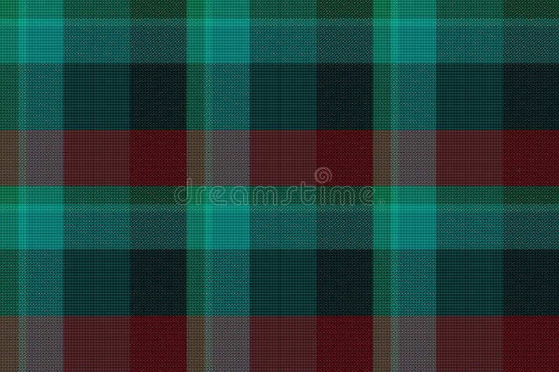 Wide Continuous Plaid Fabric Pattern Stock Illustration - Illustration ...