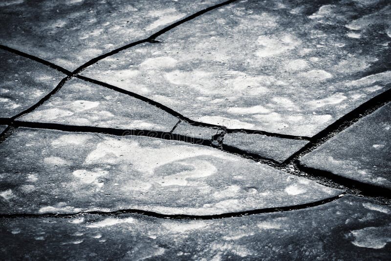 Wide Cracks in Dry Soil with Green Coast in Background, Dry Lake with ...