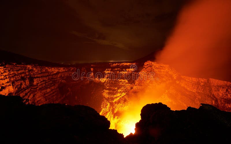 Wide crater of volcano stock photo. Image of eruption - 72131194