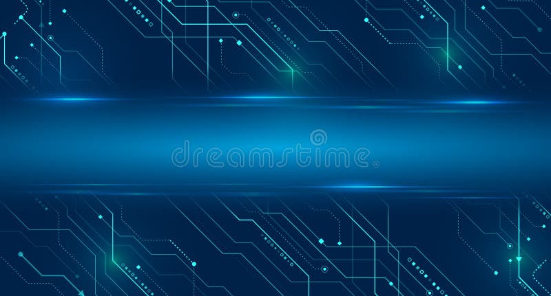 Wide Cyber Security Internet and Networking Concept. Hi-tech Vector Illustration with Various ...