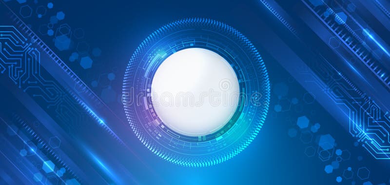 Wide Cyber Security Internet and Networking Concept. Hi-tech Vector Illustration with Various ...