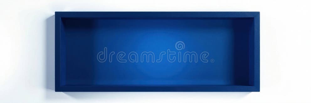Wide Dark Blue Rectangular Picture Frame, Isolated on White , Elegant ...