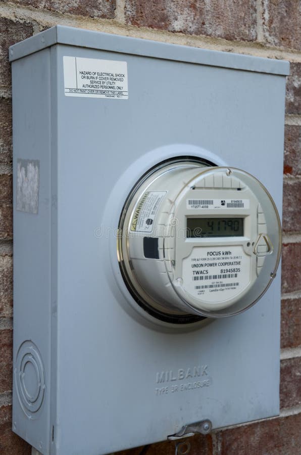 Wide View of an Electrical Smart Meter Editorial Photography - Image of ...