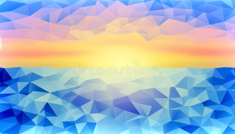 A Wide Digital Illustration of an Abstract Low Stock Photo - Image of ...