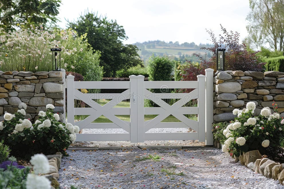 Wide Double-leaf Gates for Vehicles Stock Image - Image of security ...