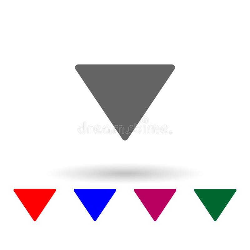 Wide Down Arrow Multi Color Icon. Simple Glyph, Flat Vector of Web ...